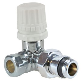 Luxe Therm. Ventiel Haaks Rechts 1/2" x 15mm Chroom | RadiatorKopen