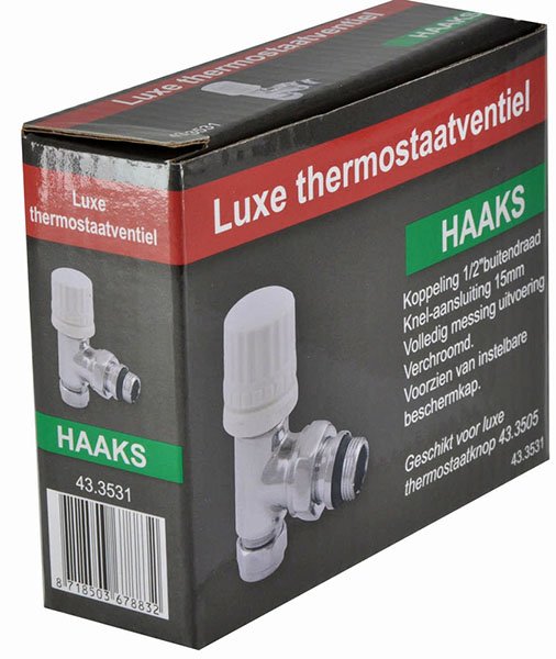 Luxe Therm. Voorbereid Ventiel Haaks 1/2" x 15mm Chroom | RadiatorKopen